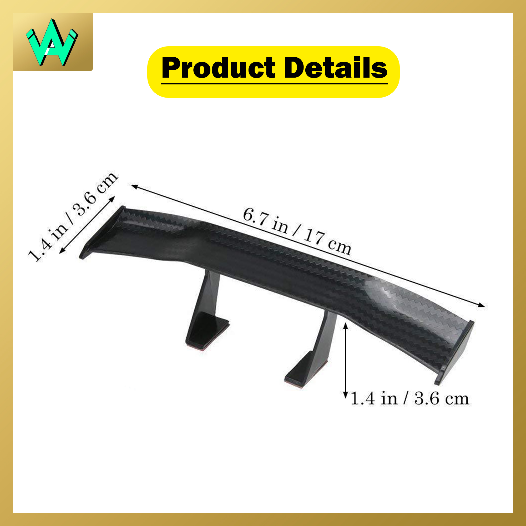 Universal Car Tail Wing Mini Spoiler Carbon Mini Spoiler Exterior ...
