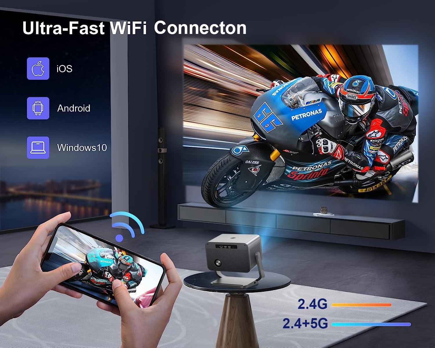 NEXGEN N800 PRO Projector Home Ultra HD Smart Projector Decoding 4K ...