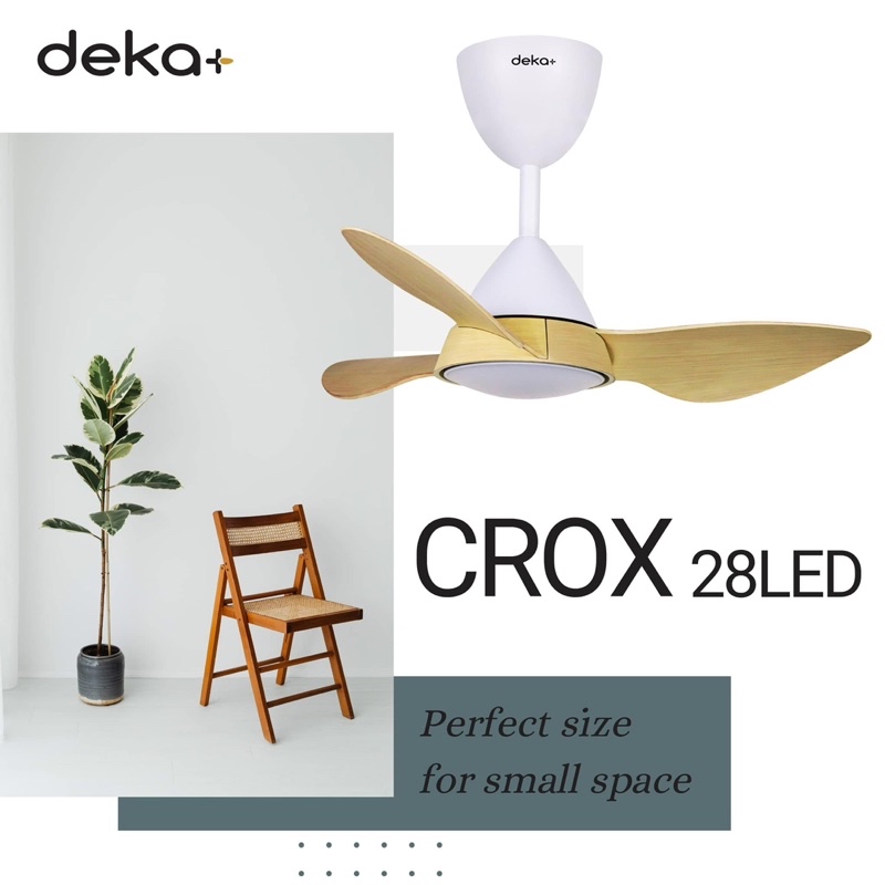 🔥NEW2024🔥 DEKA+ CROX LED 28'' 3 Blades 14 Speeds +TURBO Mode Remote ...