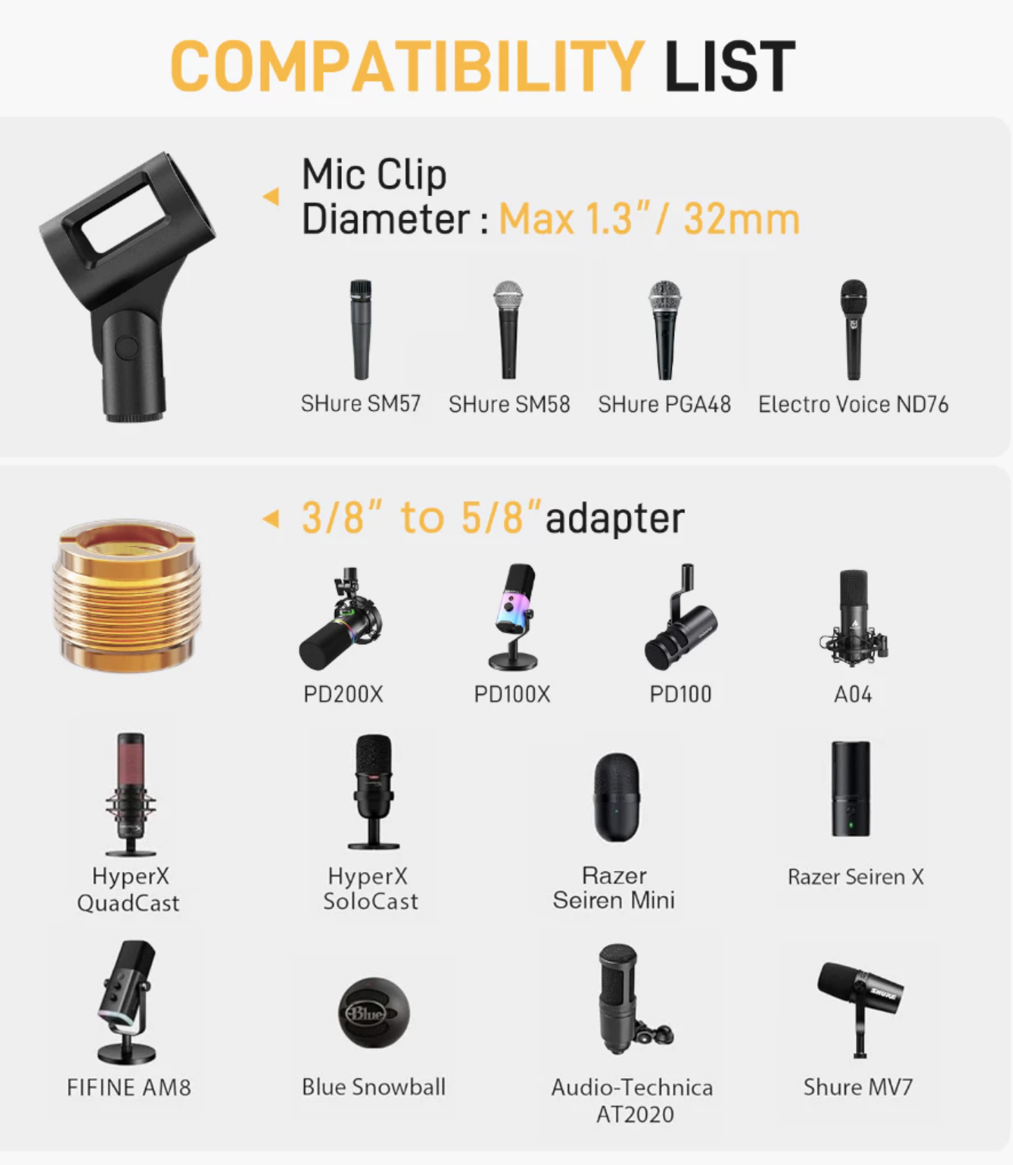 Maono BA20 Professional Microphone Boom Arm All Metal Microphone Stand ...