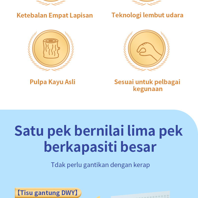 【6/9Packs】DWY Tisu Gantung Viral 4-Ply Premium Flushable | Shopee Malaysia