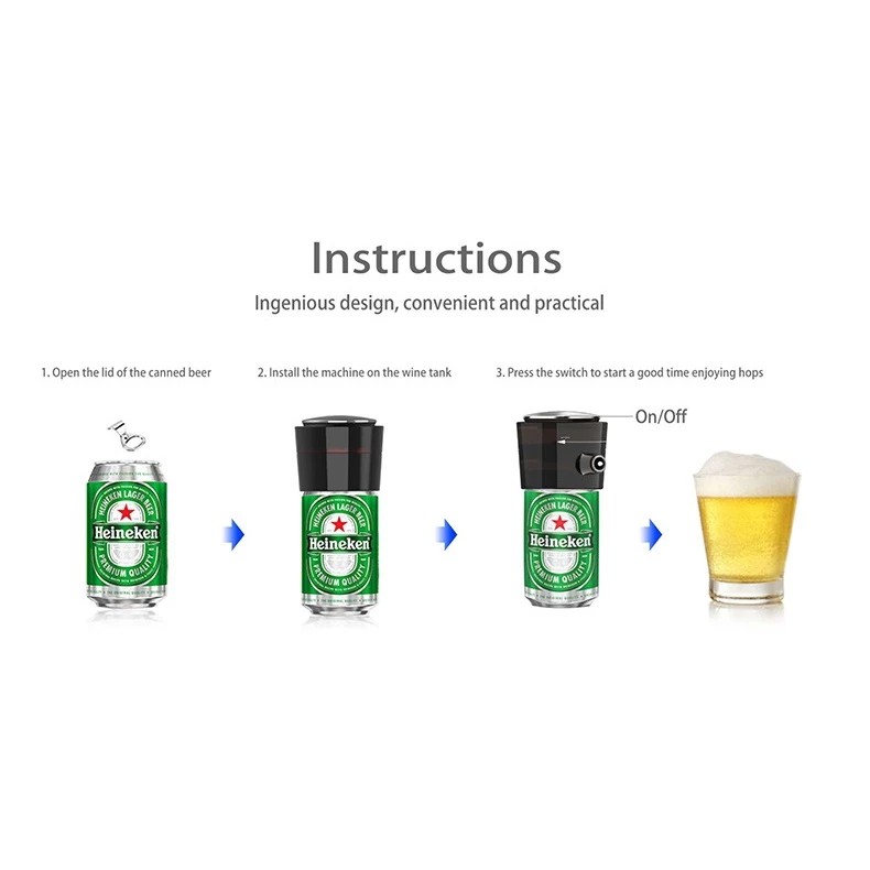 [Ready Stock]Beer Foamer 2-in-1 Portable Ultrasonic Beer Bubbler Beer ...