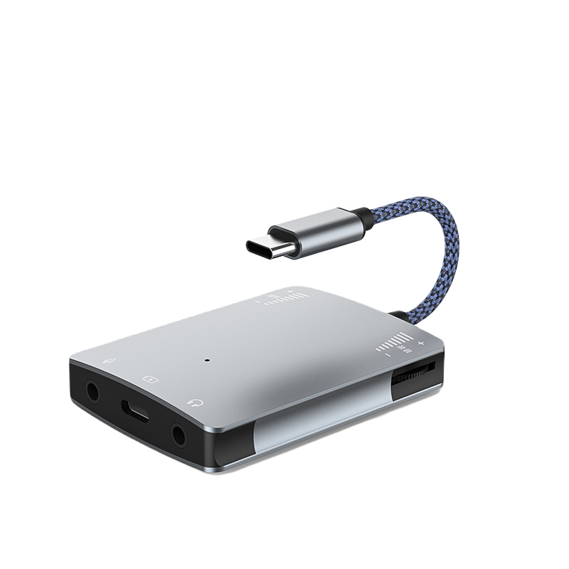 Type C Live Streaming Recorder Converter USB C Sound Card 3.5mm Aux ...