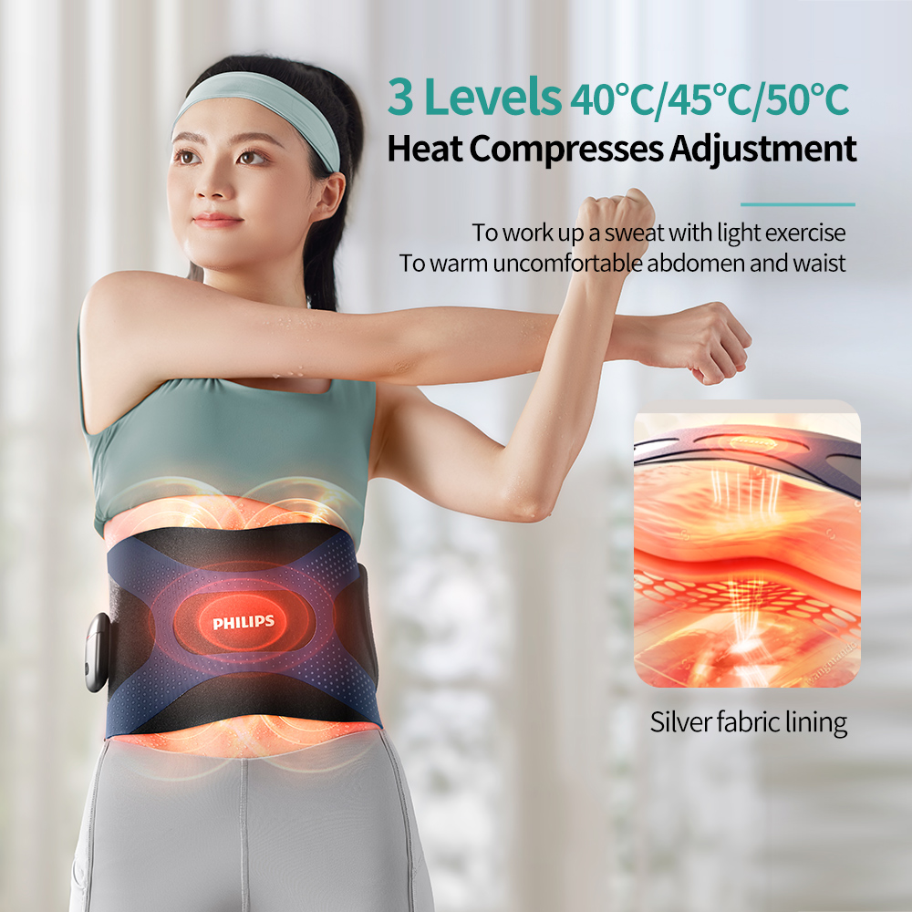 Philips Slimming Exercise Belt Waist Trainer Massager EMS Heated bekung ...