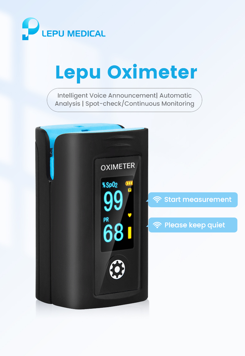 Lepu Medical Bluetooth Fingertip Pulse Oximeter SpO2 Data Storage 4 ...