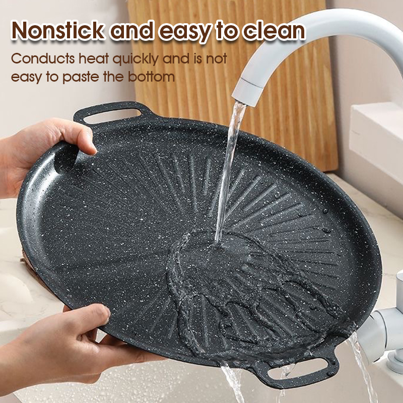 Korean Pan Non Stick Grill Indoor Outdoor Smokeless BBQ Free Insulated ...
