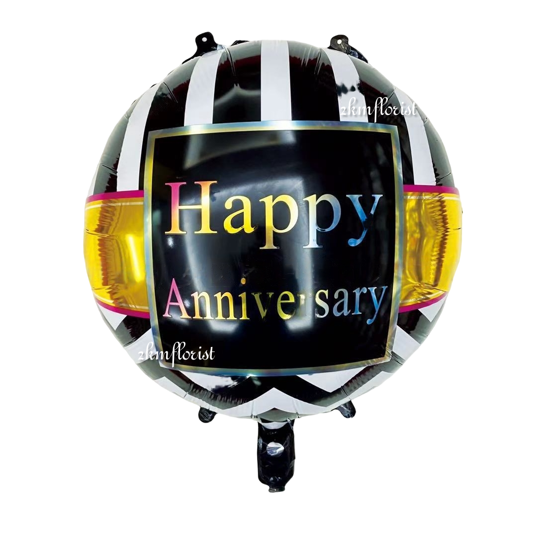 (1PCS)18Inch ANNIVERSARY FOIL BALLOON Congratulation Congrats ...