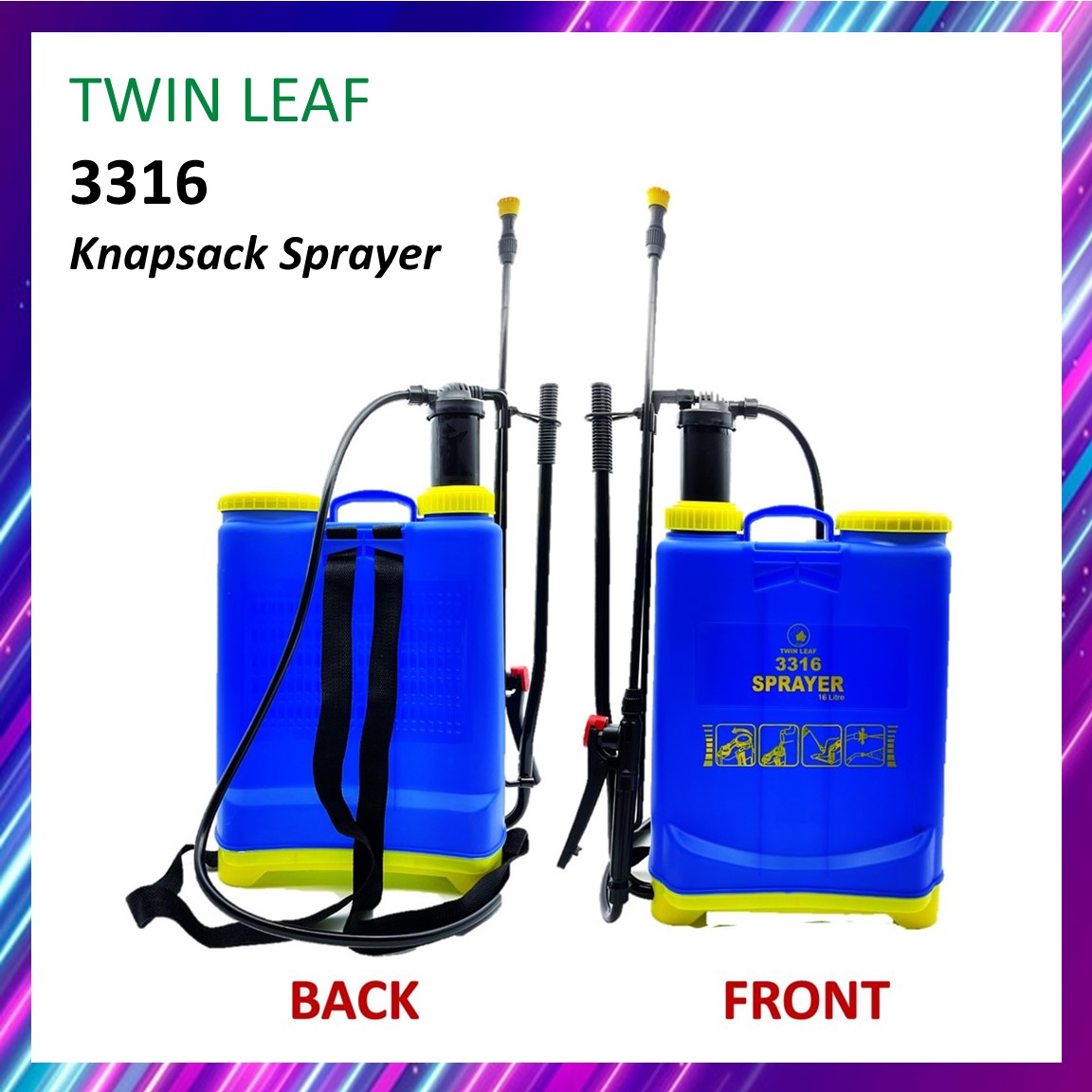 Twinleaf 16L Knapsack Sprayer 3316 Pump Racun Manual / Pam tong Racun ...