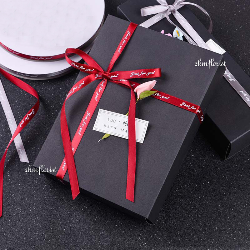 (22M) 1CM JUST FOR YOU Ribbon Reben Riben Gift Satin Organza Flower ...