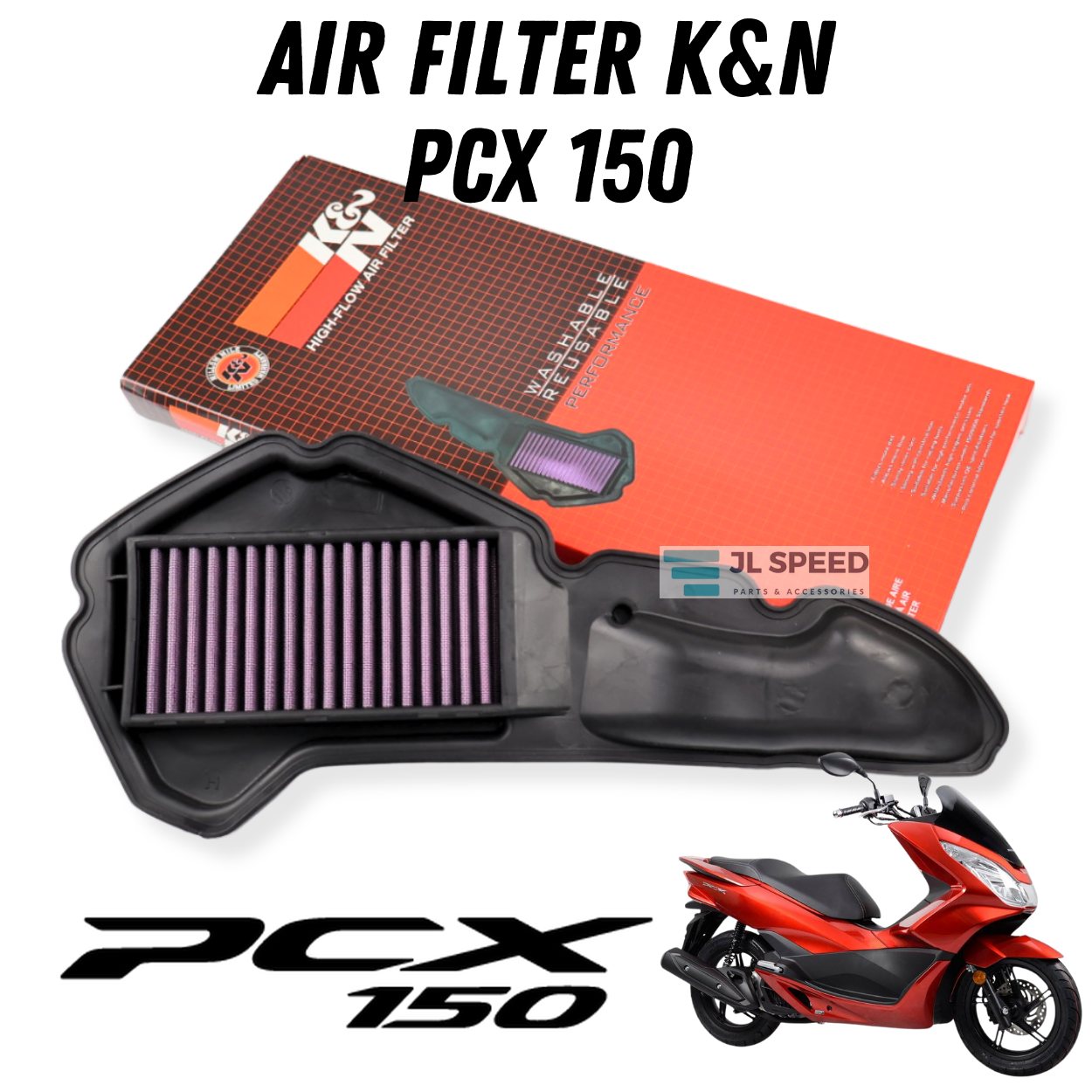 HONDA PCX150 PCX 150 / ADV 150 ADV150 K&N RACING AIR FILTER AIR CLEANER ...