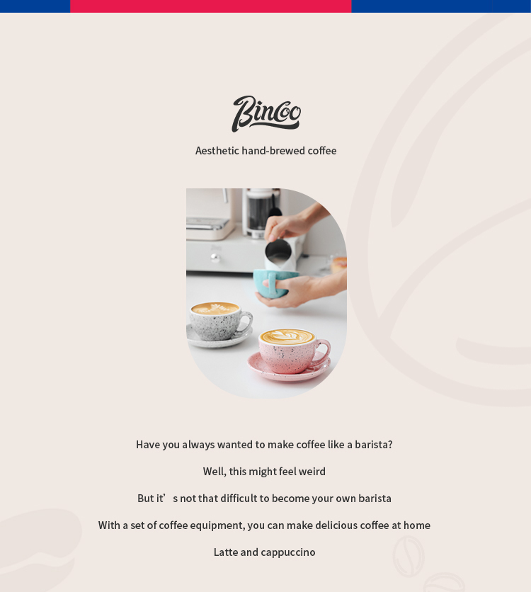 BINCOO 300ml Professional Latte Art Coffee Cup and Saucer Set - Ceramic ...