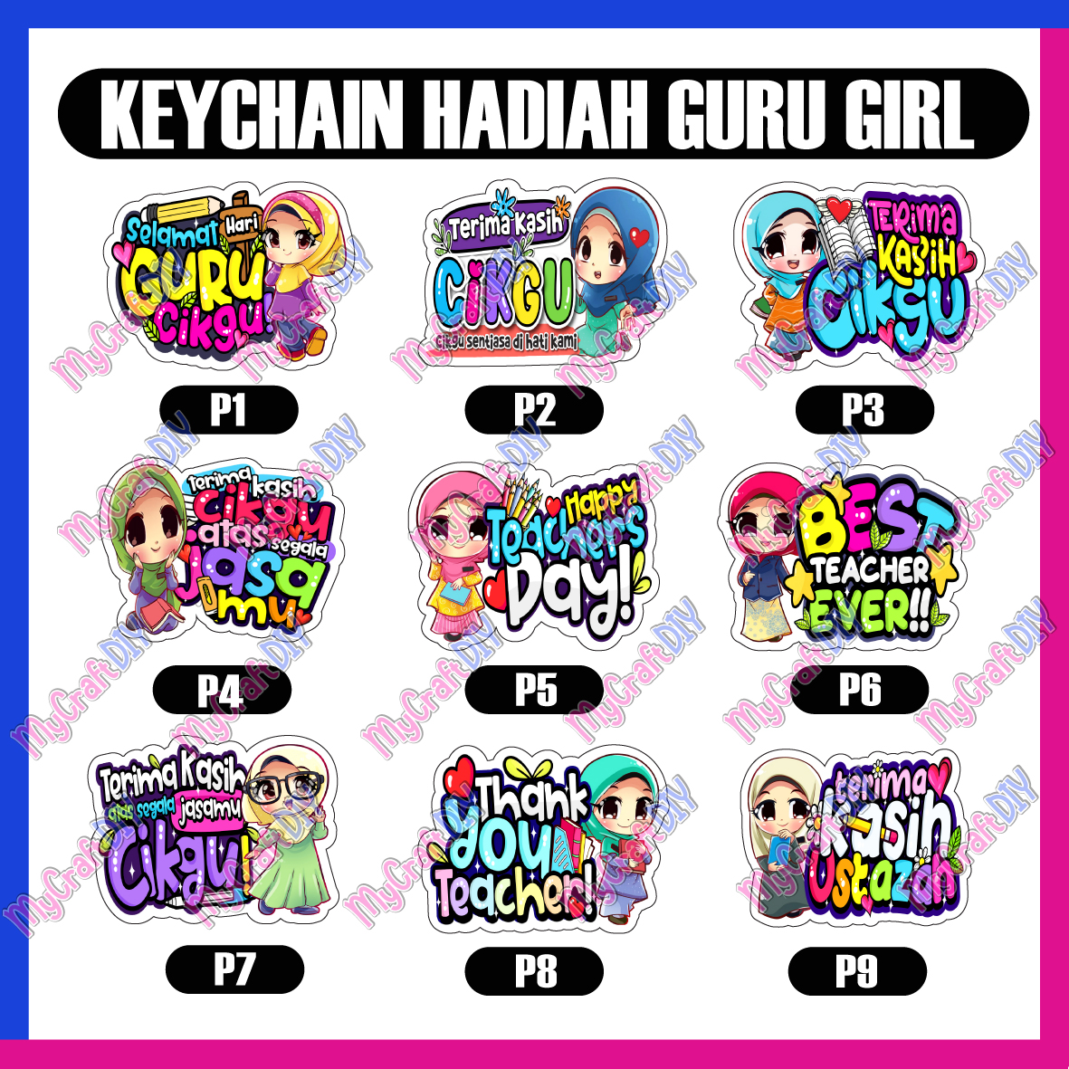 Keychain Cenderahati Murah Borong Hadiah Perpisahan Key Chain Hari Guru ...