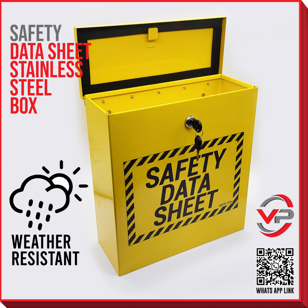 SAFETY DATA SHEET SDS MSDS STOAGE BOX YELLOW STAINLESS STEEL OUTDOOR ...