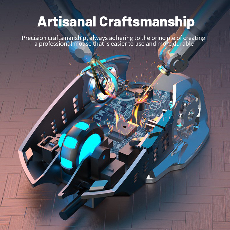 LED Wireless Mouse 2.4G Computer Mouse Laptop USB Rechargeable Bute ...