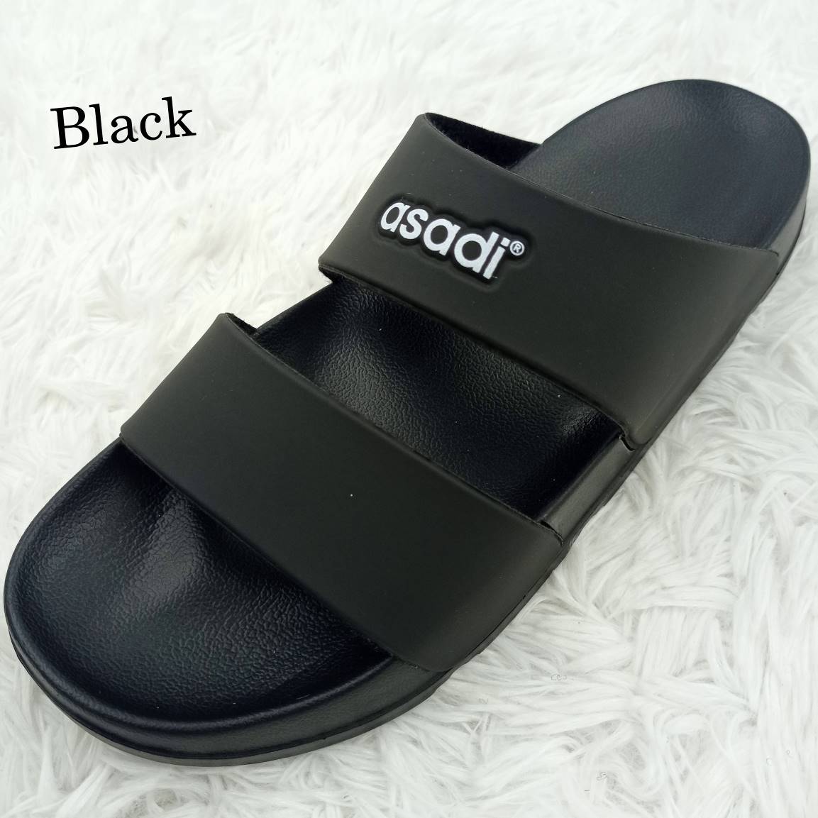MBS ASADI Men Rubber Sandals Shoes Black & Navy Blue MJA-15213157 (Size ...