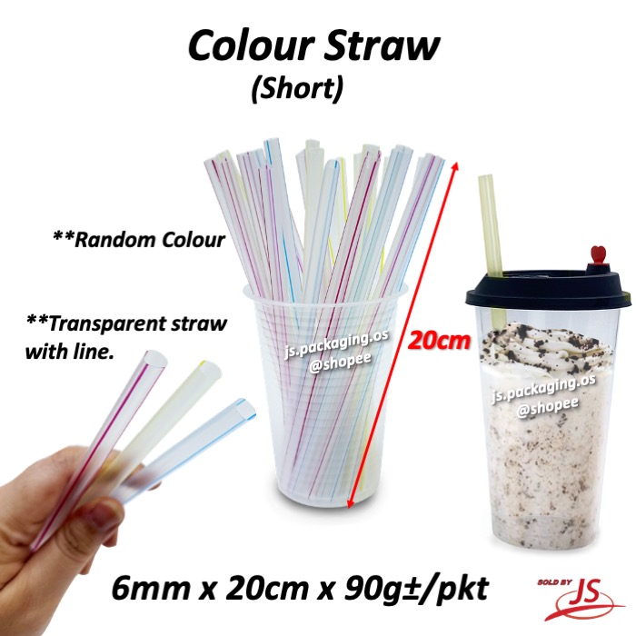 Flexible Straw Art Straw Colorful Party Disposable Drinking Straws Big ...