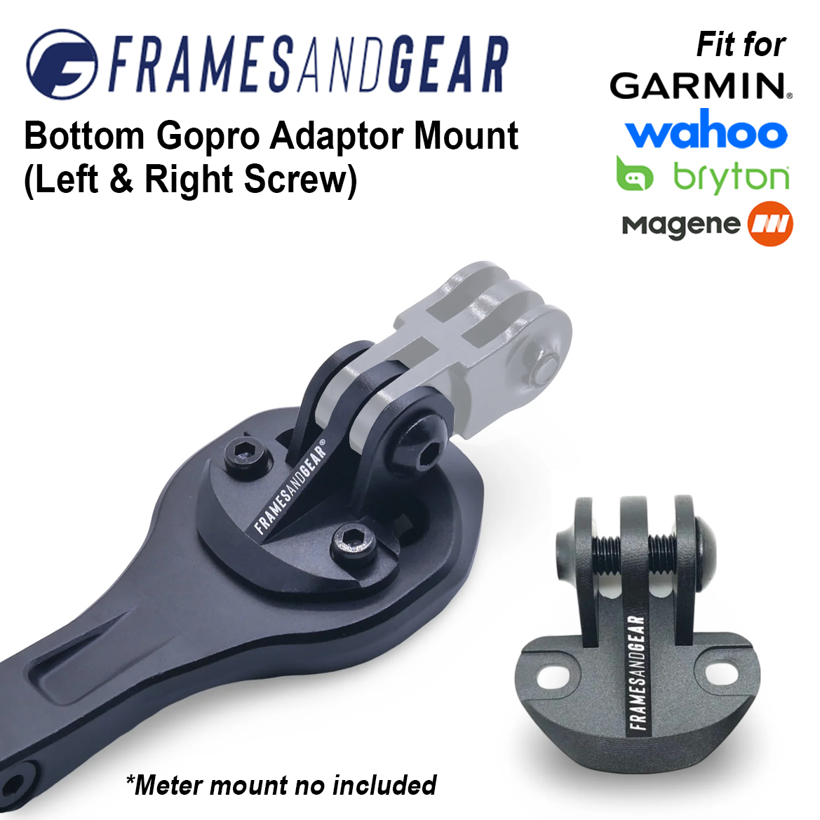 FRAMES AND GEAR Bike Computer Gopro Mount FGA17 Aero Adaptor Light ...