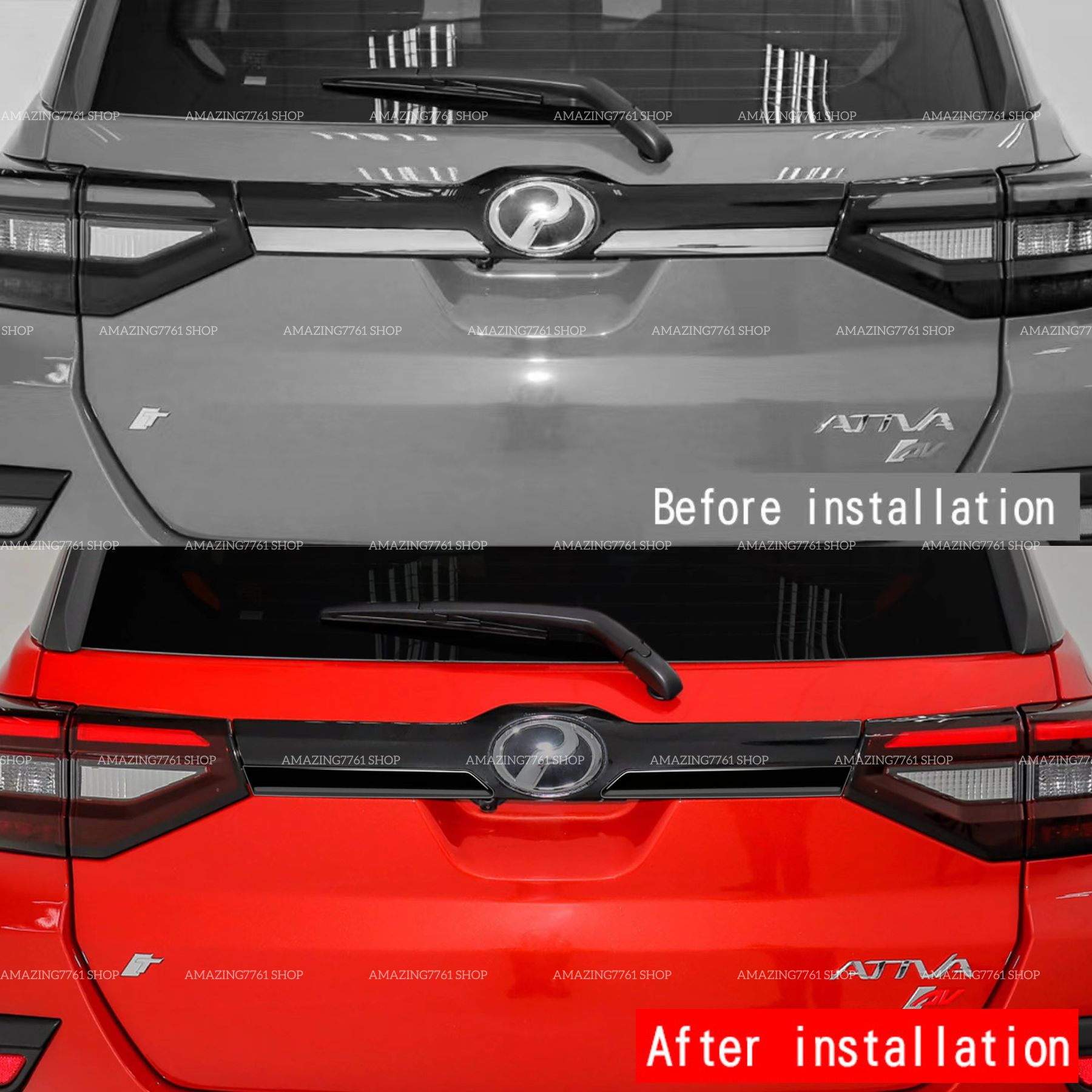 AMAZING PERODUA ATIVA CAR REAR TAIL GATE TRIM GARNISH REAR TRUNK ...