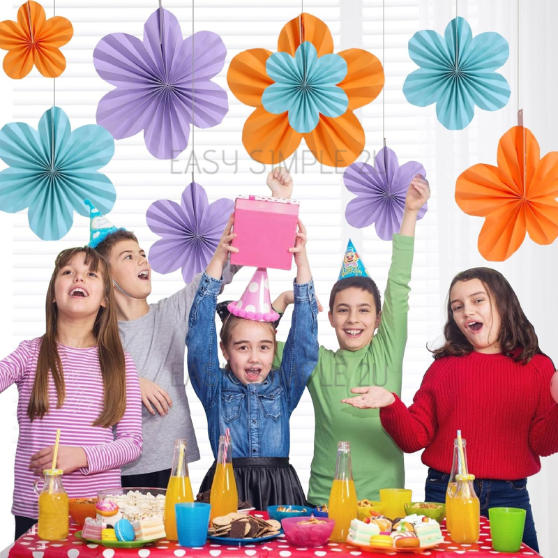 (1Set) Hiasan Dinding Kipas Kertas Gantung DIY Party Hanging Flower ...