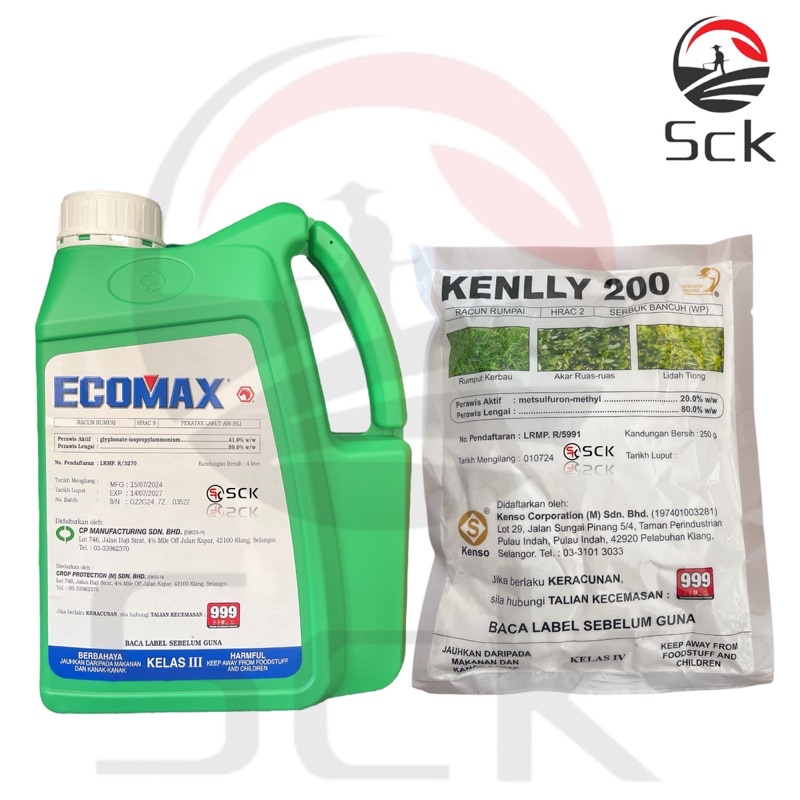 (SET)Ecomax 4L + kenlly200 250g|Racun Rumput Lalang|Glyphosate ...