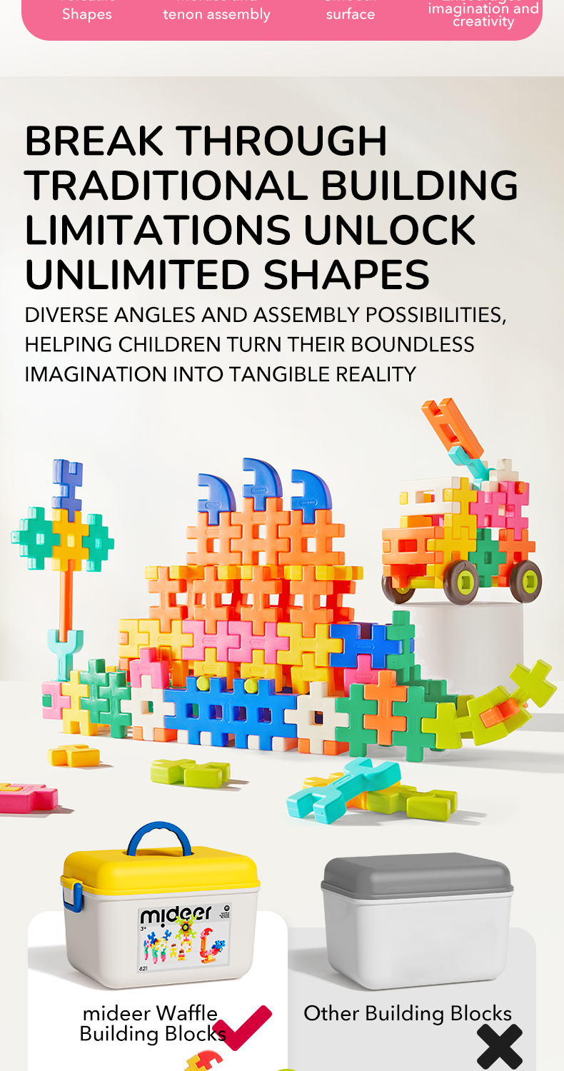 Mideer Waffle-shaped Building Blocks | Shopee Malaysia