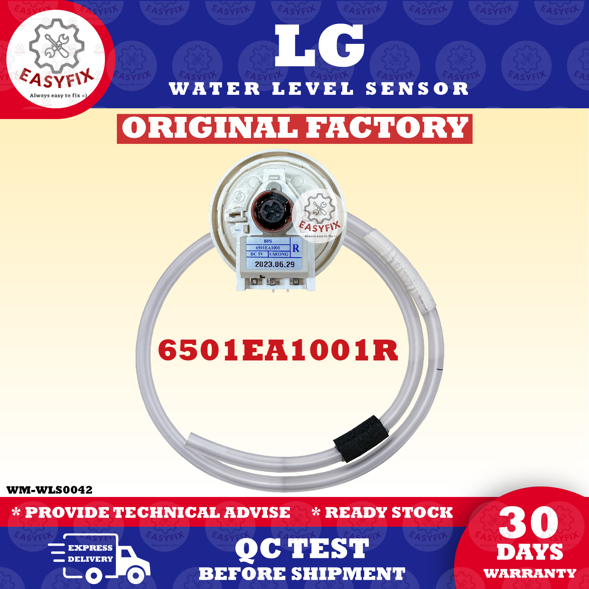 (ORIGINAL FACTORY) 6501EA1001R LG WASHING MACHINE WATER LEVEL SENSOR ...