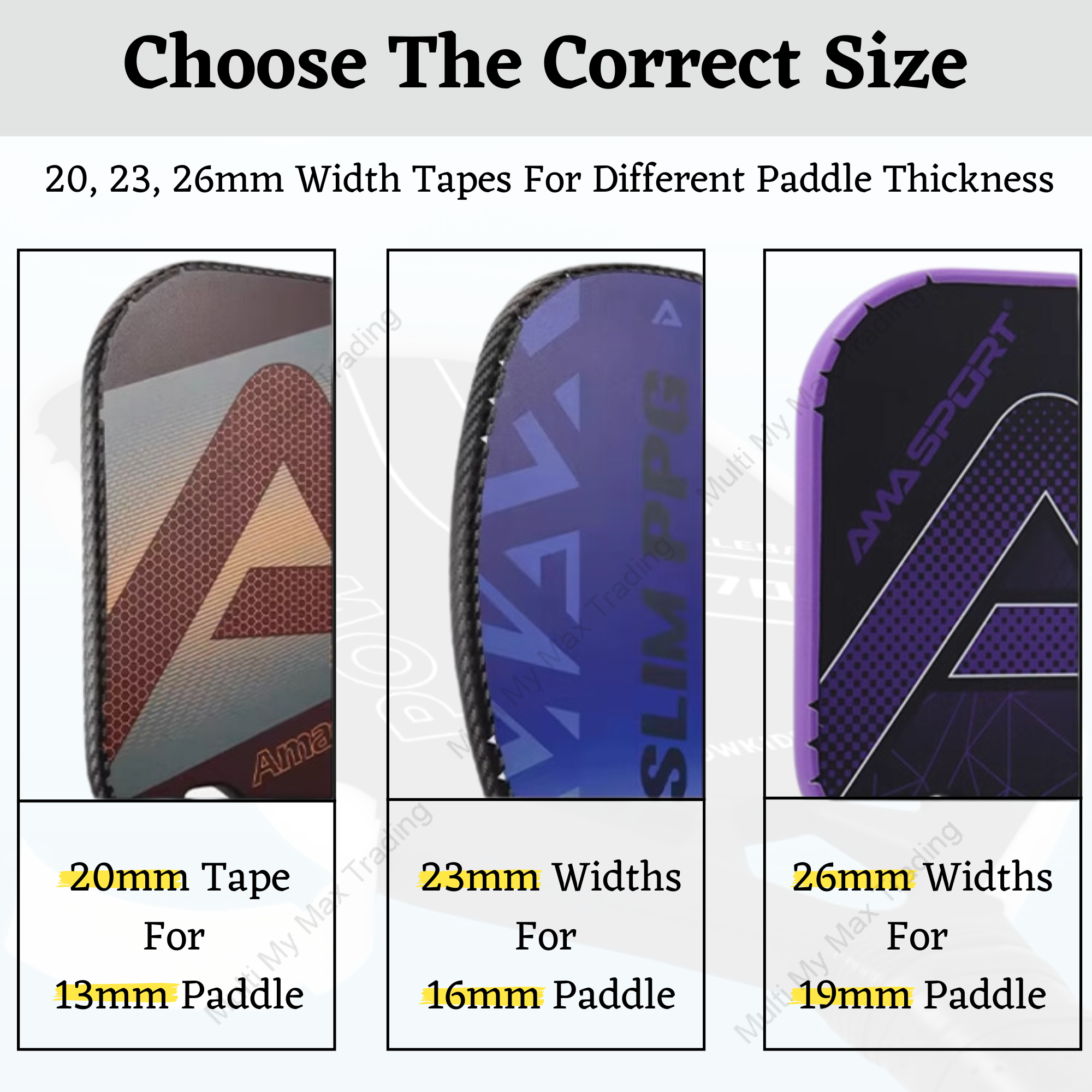 3Pcs Pickleball Paddle Protection Tape, Paddle Head Edge Guard, Racket ...