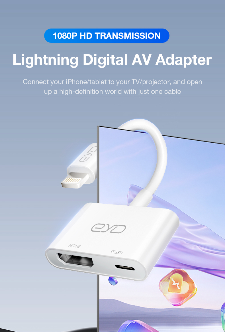 EYD L to HDMI TV Adapter Plug and Play HD02PM | Shopee Malaysia