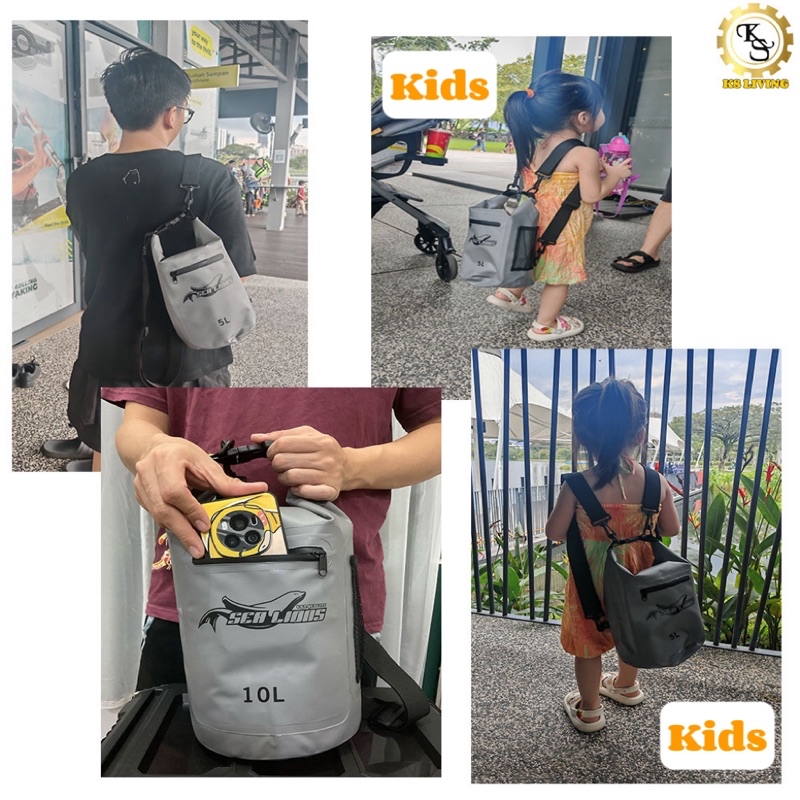 Kim.S Heavy Duty Sealion Waterproof Dry Bag Outdoor Backpack Hypergear ...