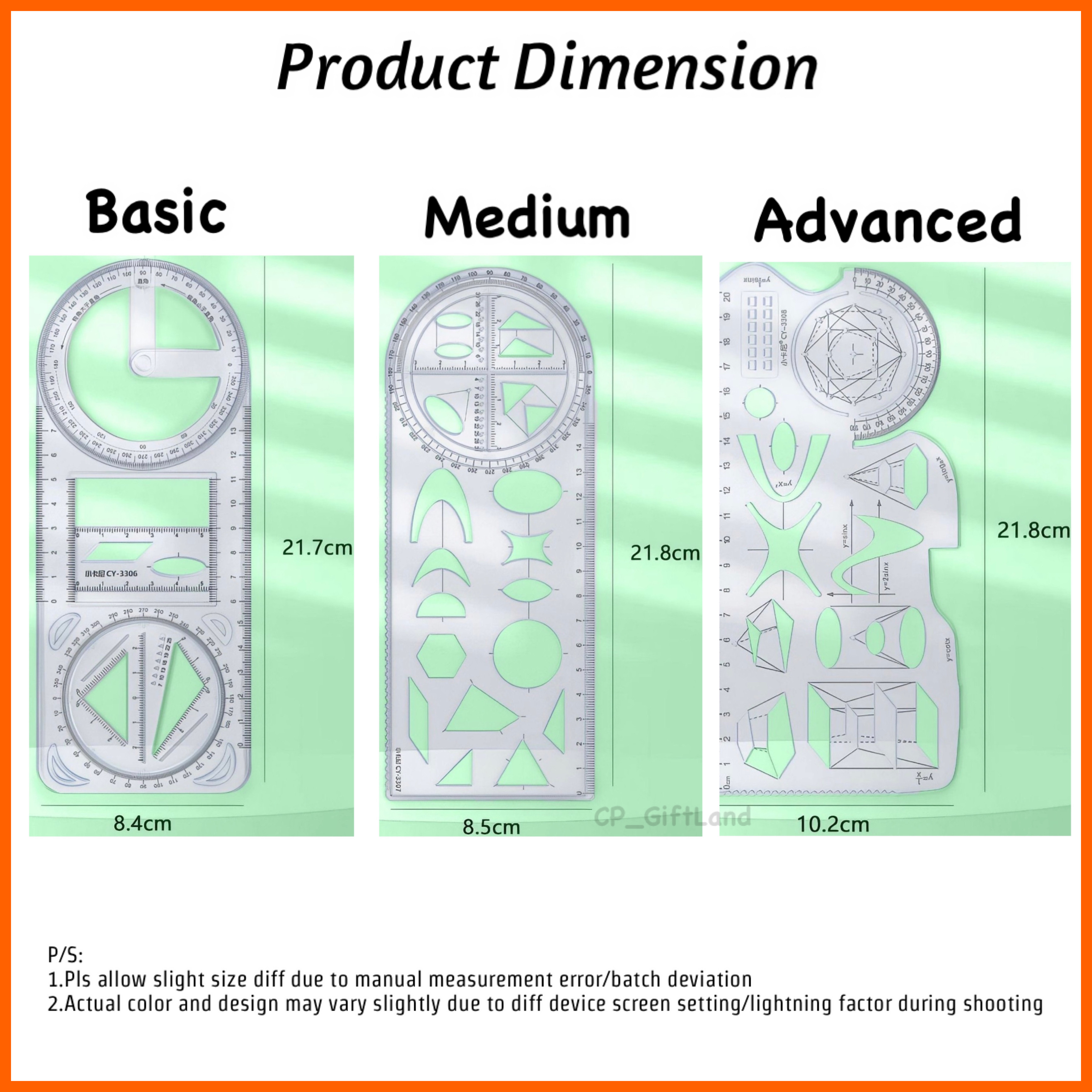 Multifunction Ruler Transparent Creative Triangle Drawing Geometric ...