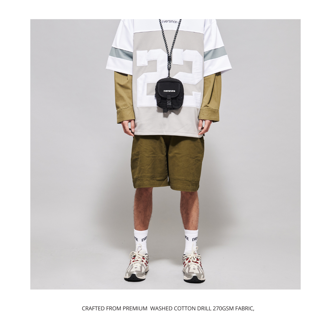 [NEW] Eversince Mad Utility Washed Cotton Drill Short Cargo Pants | Shopee Malaysia