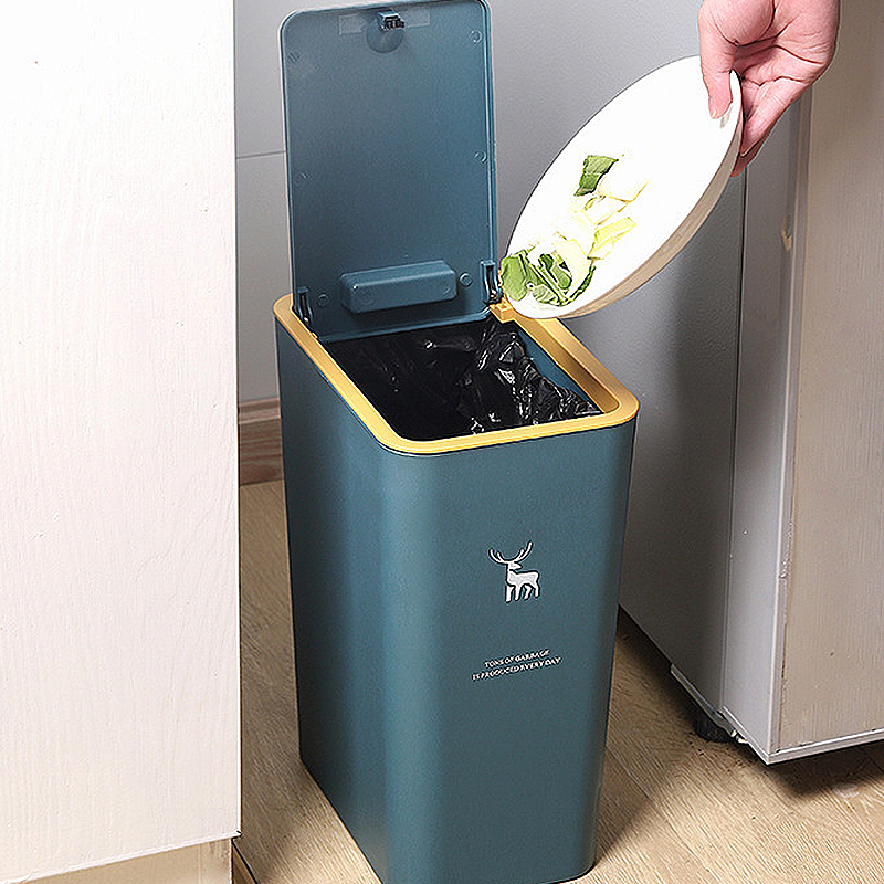 𝗣𝗘𝗡𝗔𝗛𝗔𝗡 𝗕𝗔𝗨 》 10/15L Rubbish Garbage Bin Pressing Type Waste Trash Can ...