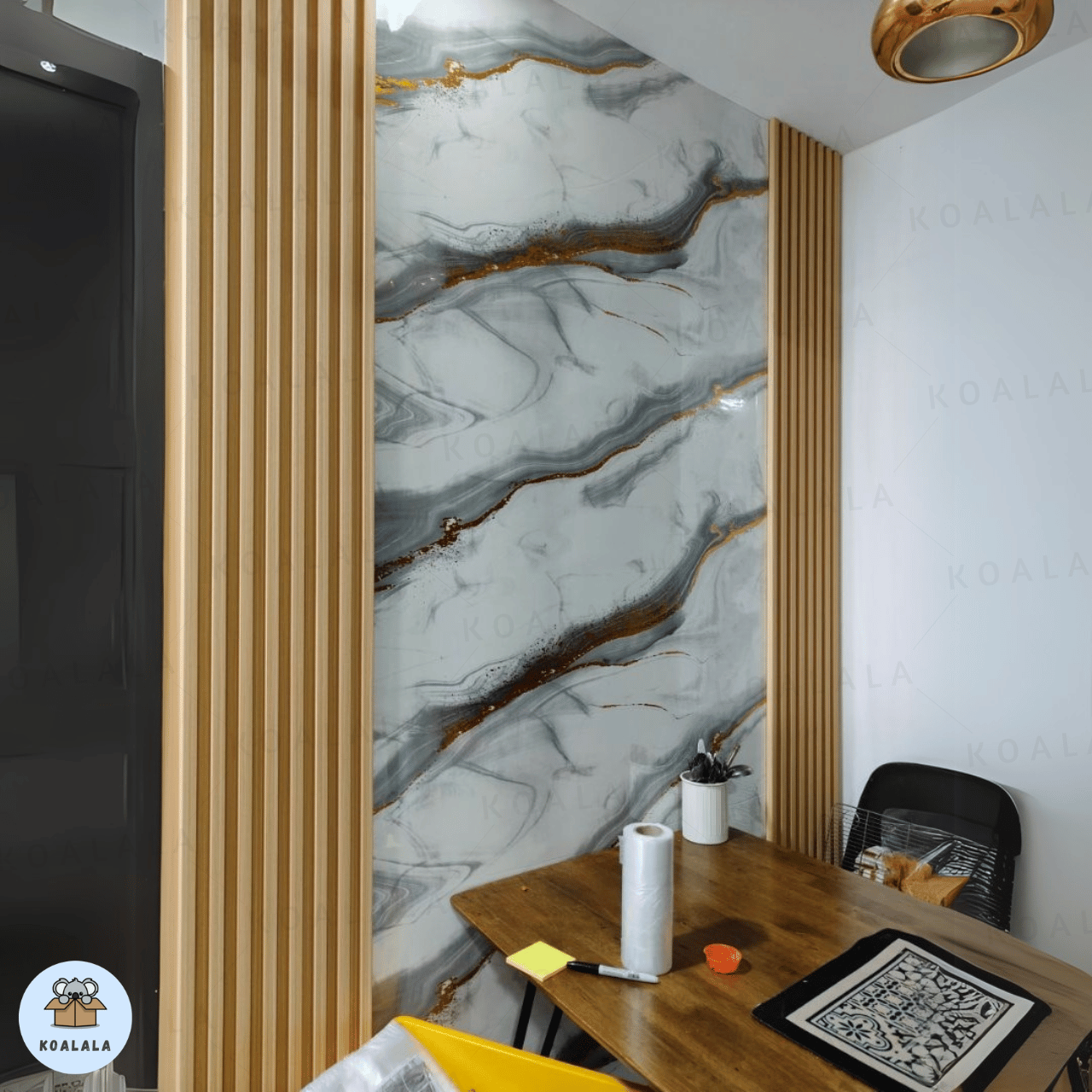 Large 300cm x 120cm Flexi Marble Sheet Imitation Ceramic Wallpaper ...