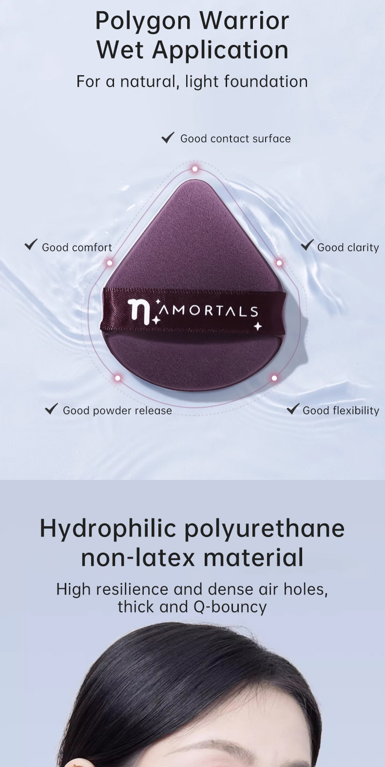 AMORTALS Korea Big Dipper Makeup Powder Puff Air Cushion Puff ...