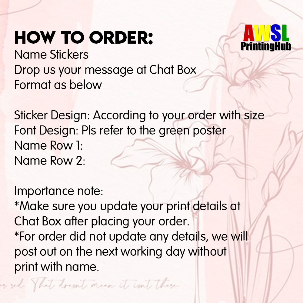 Name Sticker M (50) Waterproof Sticker Cartoons MEDIUM 2 Sticker Label ...