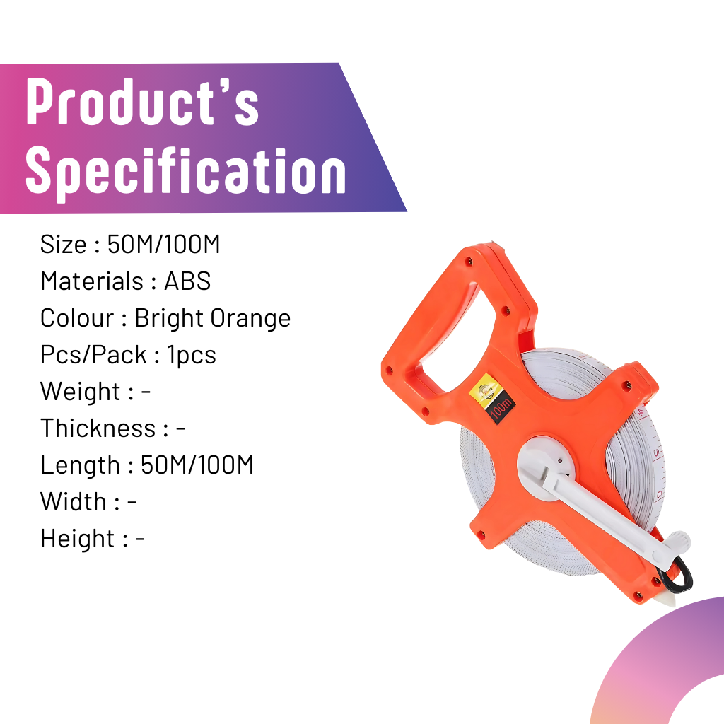 Nylon/Fiberglass Retractable Measuring Tape Nylon Measuring Tape 50M ...
