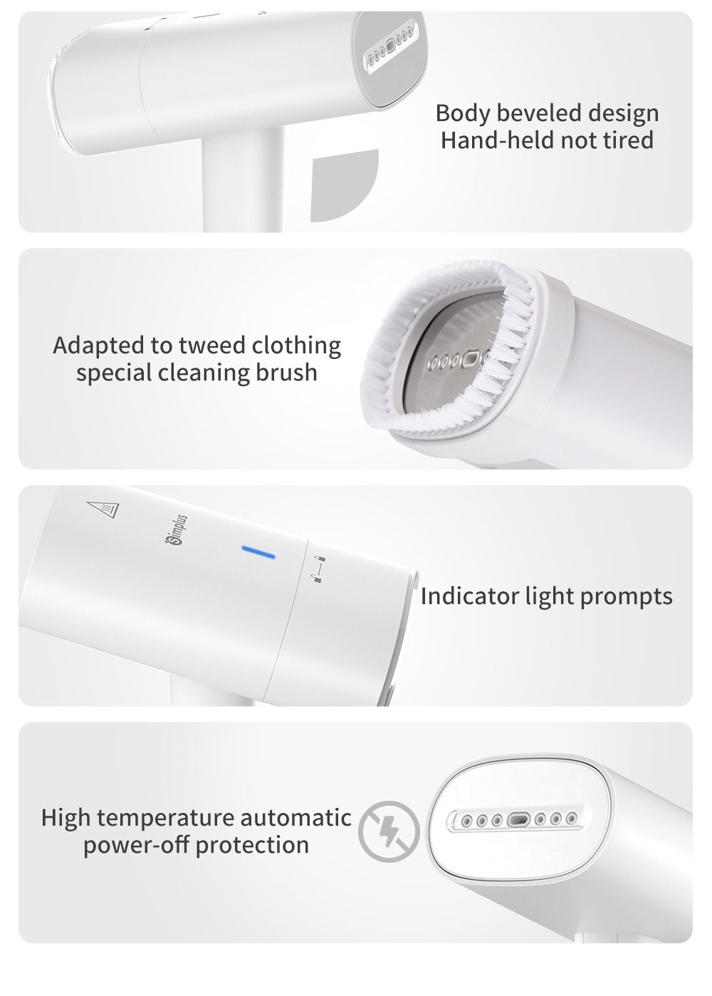 Simplus Handheld Iron Garment Steamer丨1200W丨22g/min Steam Output丨170ml ...