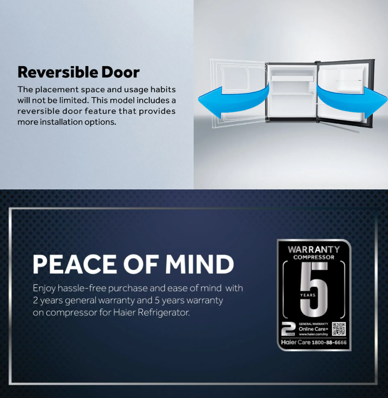 Morgan Mini Bar (50L) MMB-NC66(SL) / MMB-NB62LSL / Haier (68L) HR-68H ...