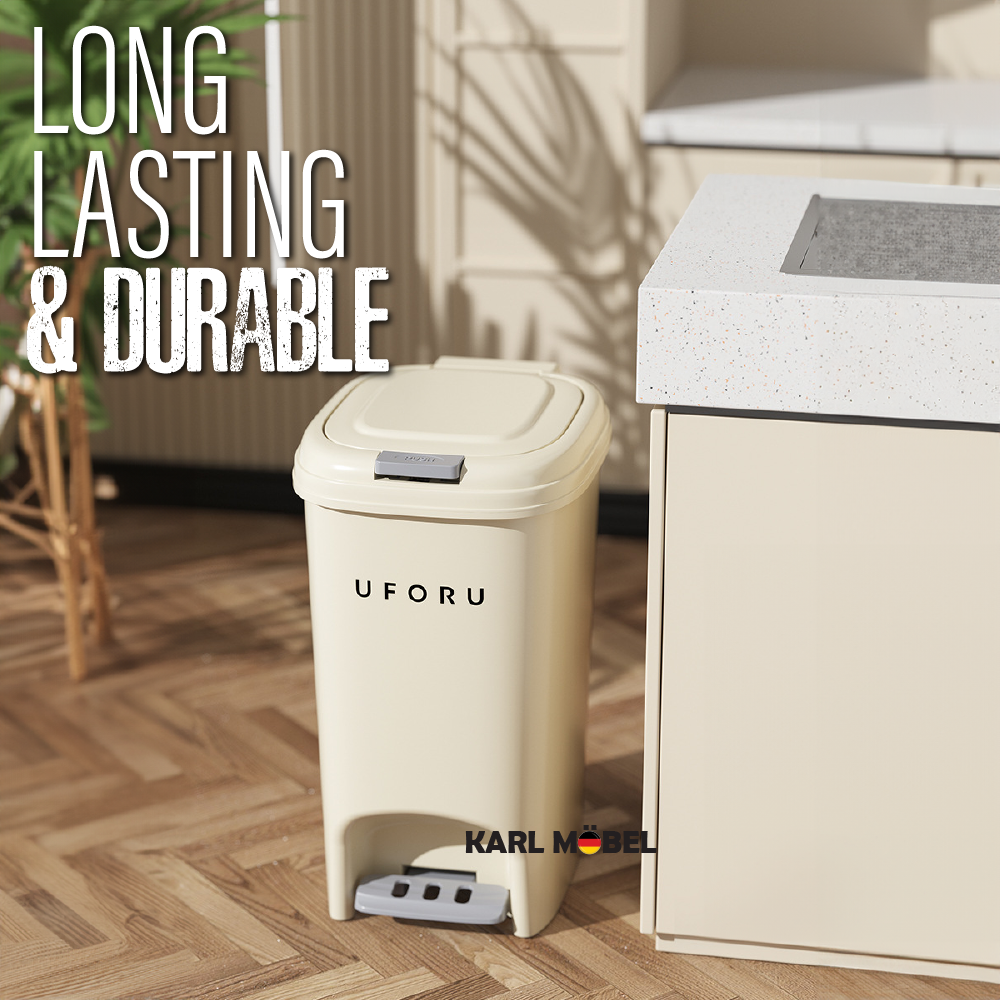 Dustbin Kitchen Large Capacity Trash Bin Household With Lid Foot ...