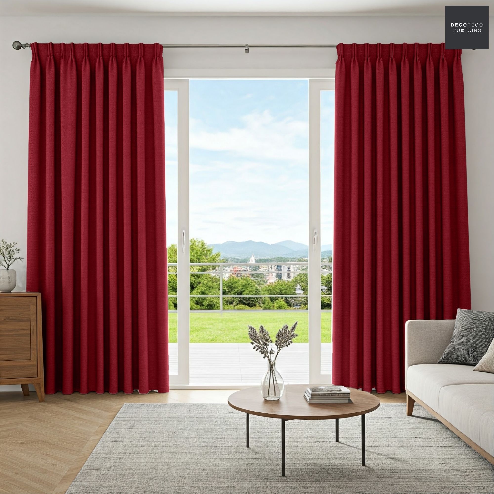 NEXUS Langsir 80% Blackout Warna Maroon Anti Cakar Curtain Tahan Lasak ...