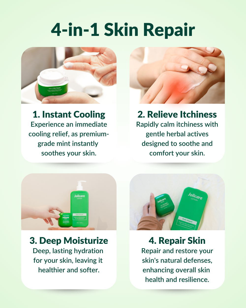 Jolicare Essential Repair Set - Herbal Repair For Dry Itchy and ...
