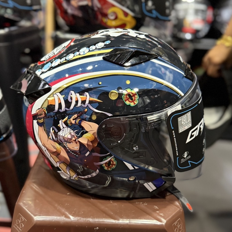 GRACSHAW G535 Gennex Helmet Demon Slayer Kimetsu No YAIBA Kyojuro ...