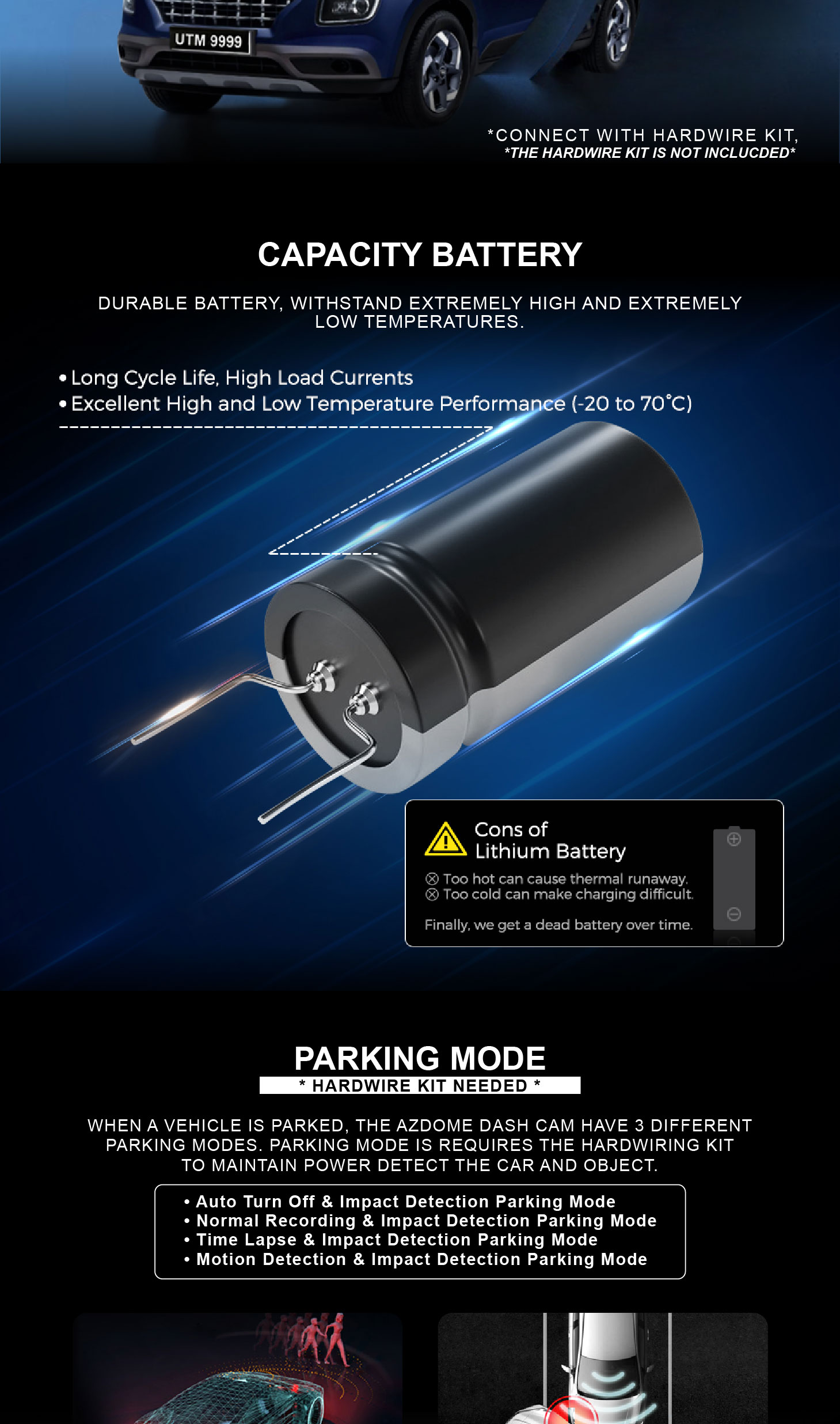 AZDOME M580 2160P/5K Ultra HD Dual/Triple Channel Front & Rear & Cabin ...