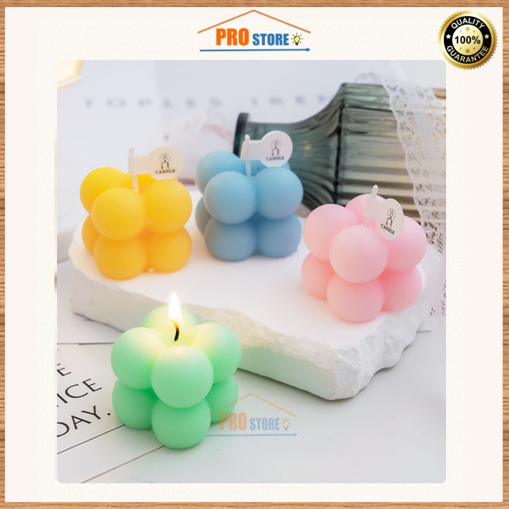 Cube Scented Candle Minimalist Bubble Candle Ins Style Candle Lilin ...