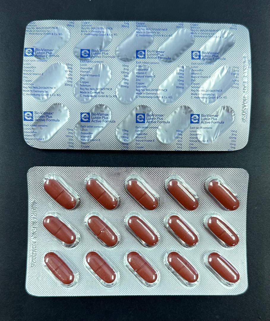 Eurobio Bio-Vizmax Lutein Plus Active Formula Tablets 30's ( zeaxanthin ...