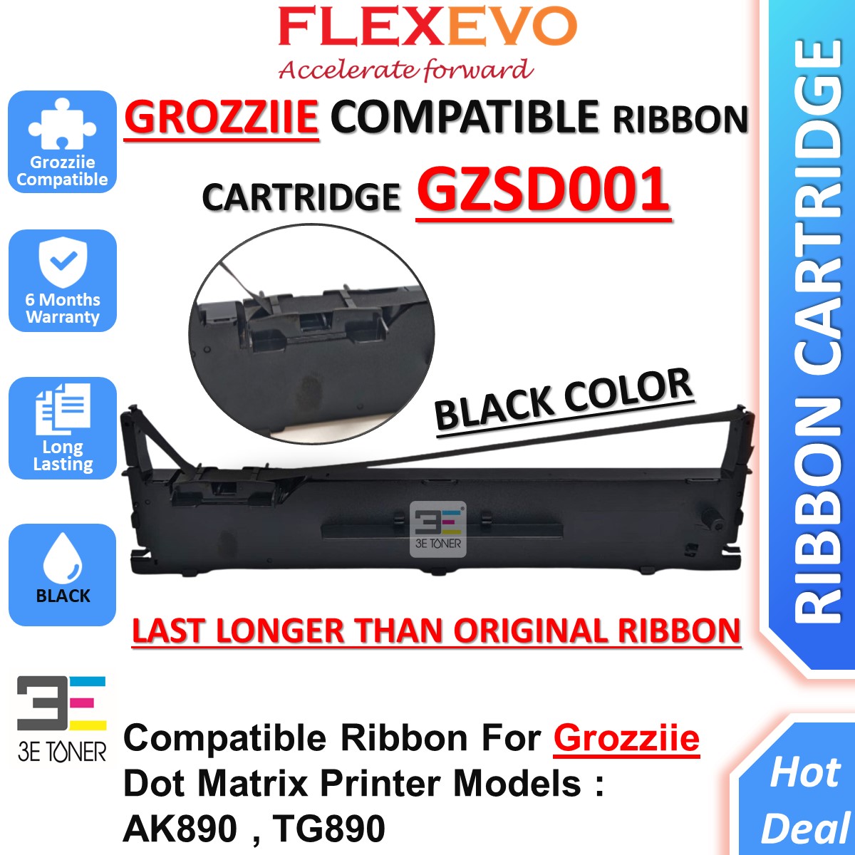 Grozziie Gezhi Compatible AK890 AK915 AK890 TG890 TH680 TD630G Printer ...