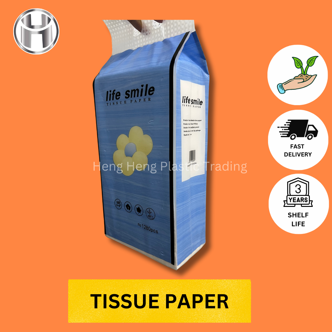 tissue paper life smile (1280 pcs per pack) / pull tissue / soft tissue ...