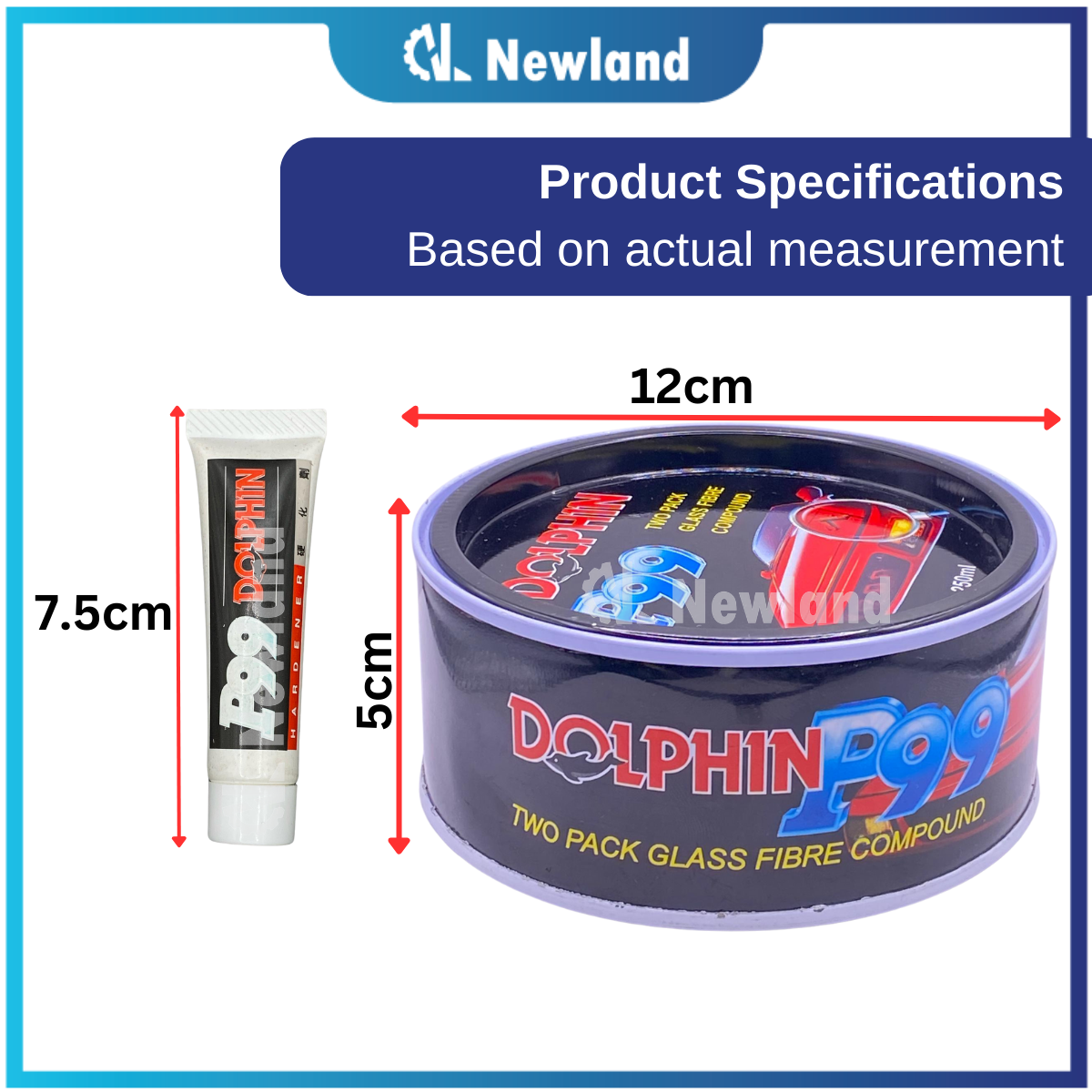 Dolphin P99 Two Pack Glass Fiber Compound (250ml) Rubbing Compound ...
