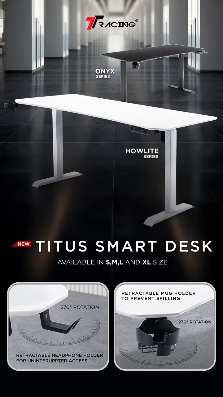 TTRacing Titus / Titus X Smart Standing Desk Gaming Table Study Working ...