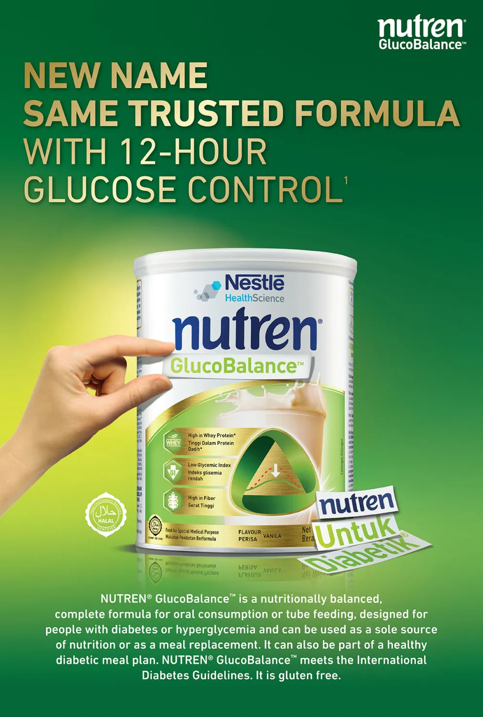 NESTLE NUTREN GLUCOBALANCE I Diabetes Milk Formula 800g (Bundle of 2 ...